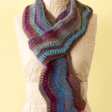 Free handknitted Striped Ribs Scarf Pattern - Bepatterns