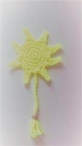 Free crochet Sun Applique pattern - BePatterns
