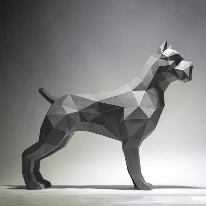 Paper Polygon Shiba Gray - BePatterns