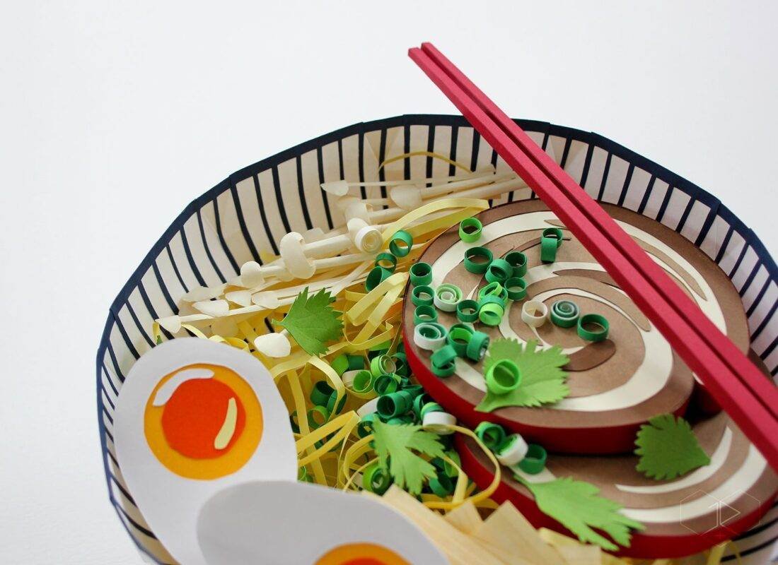 Ramen Paper Craft Soy Sauce Ramen - BePatterns