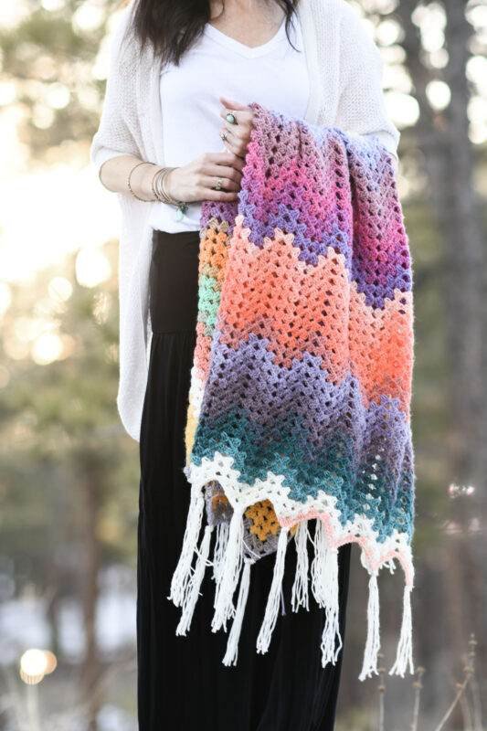 Knitting Easy Ripple Shawl Pattern - Free Crochet patterns